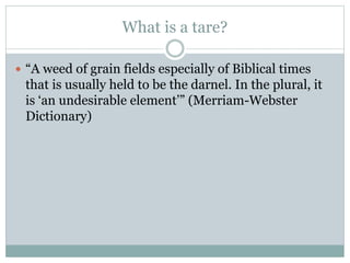 Puzzling parables the wheat and the tares - laindon - 180919 mike cruse ...