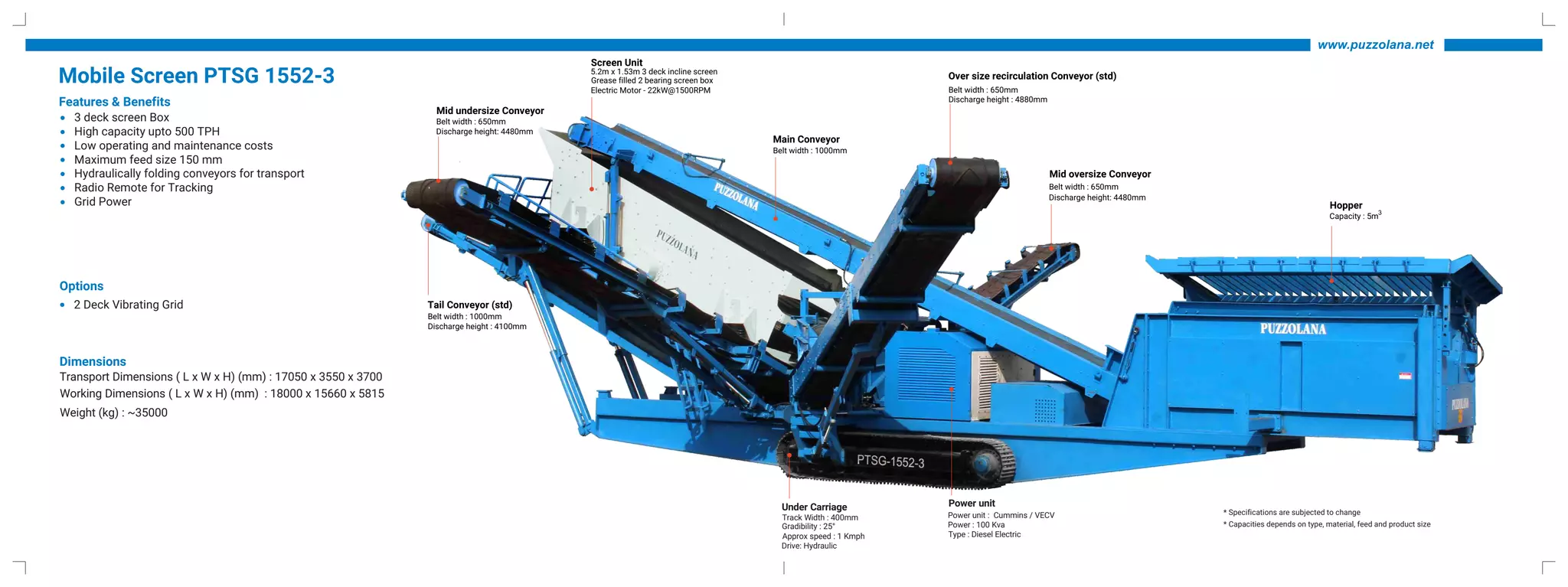 Puzzolana Mobile Crusher | Track Plant Brochure | PDF