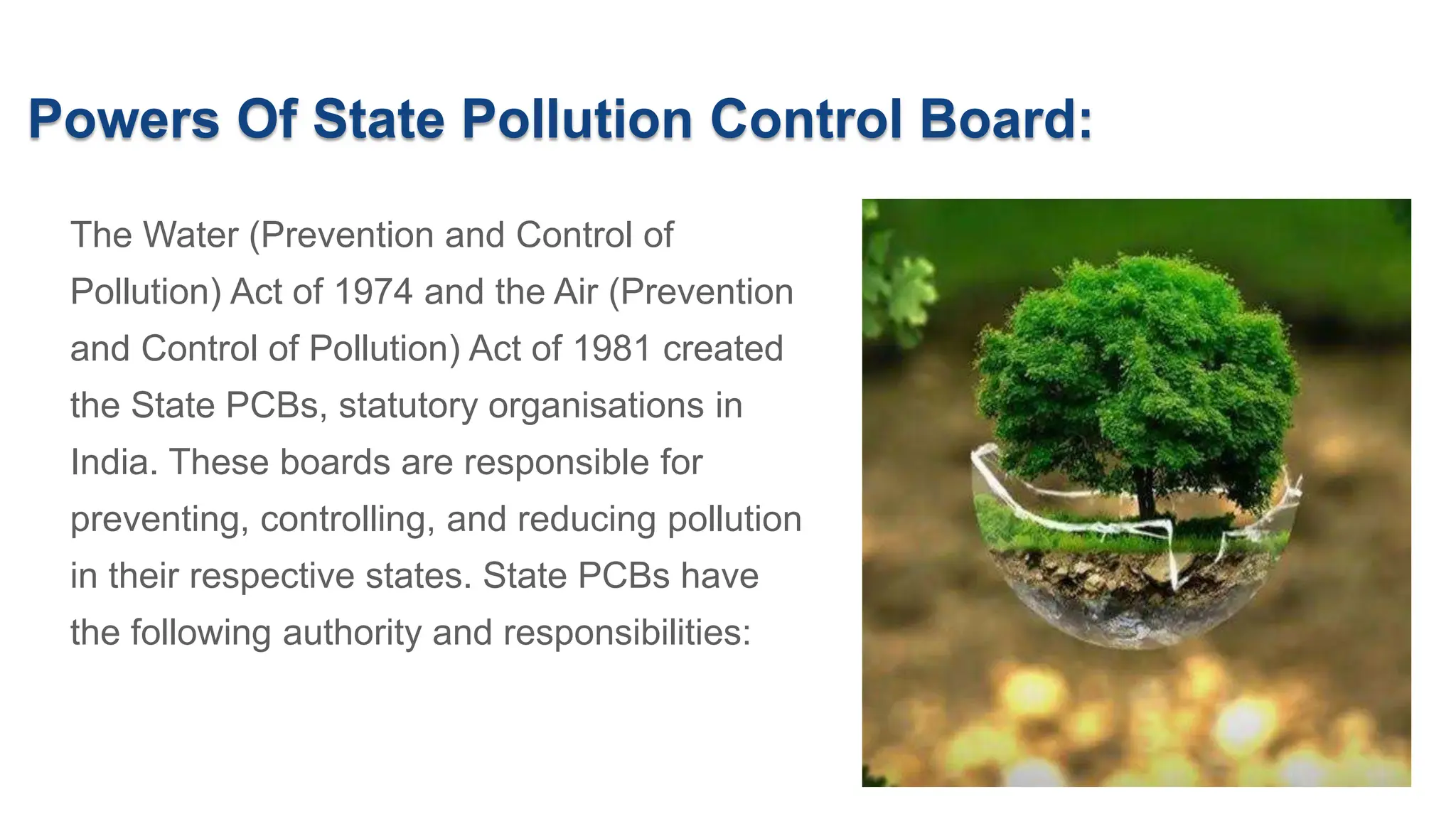 Powers of State Pollution Control Board - The Water Act 1974 | PPT