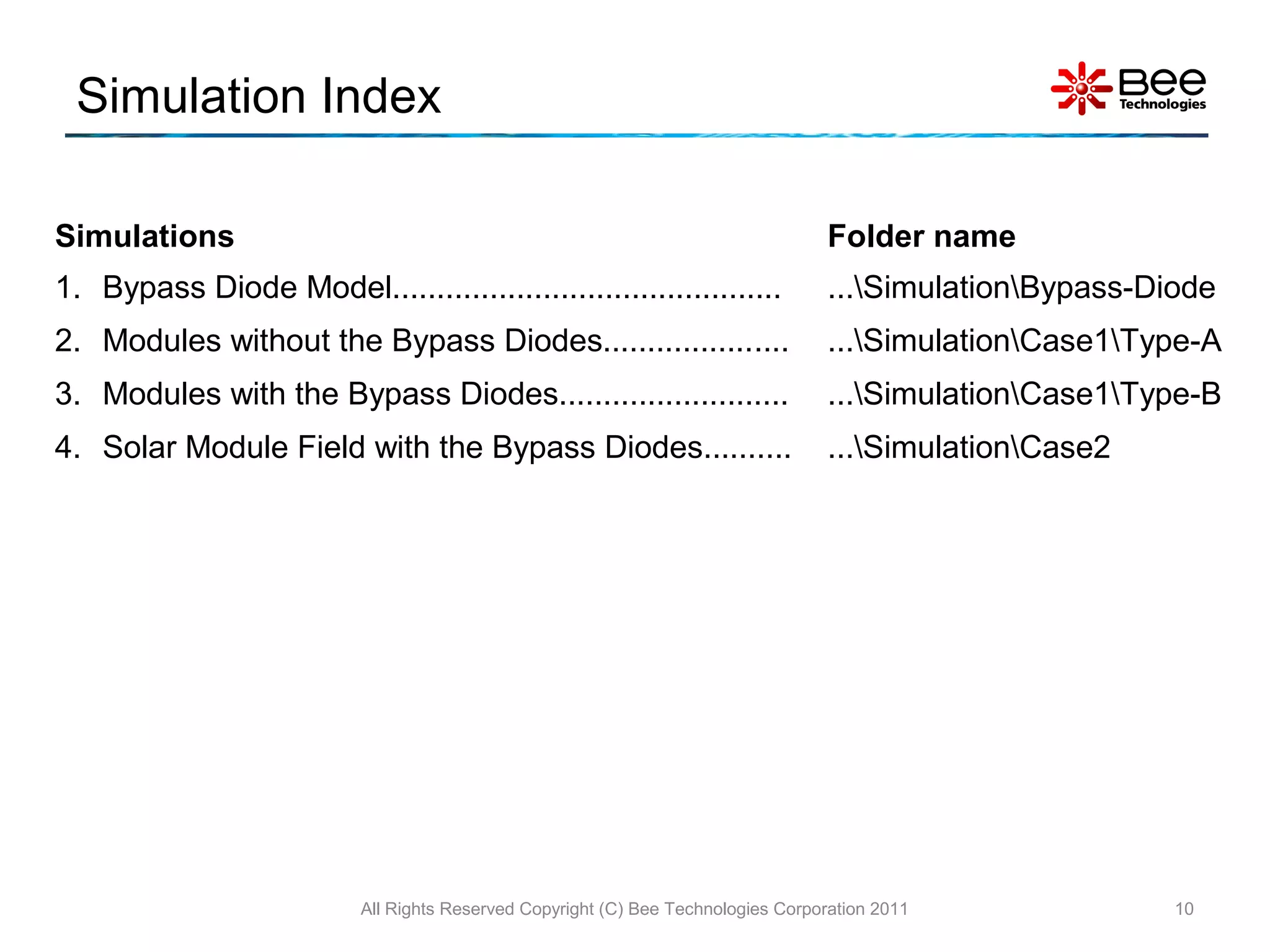 Photovoltaic By-Pass Diodes (LTspice IV) | PPT