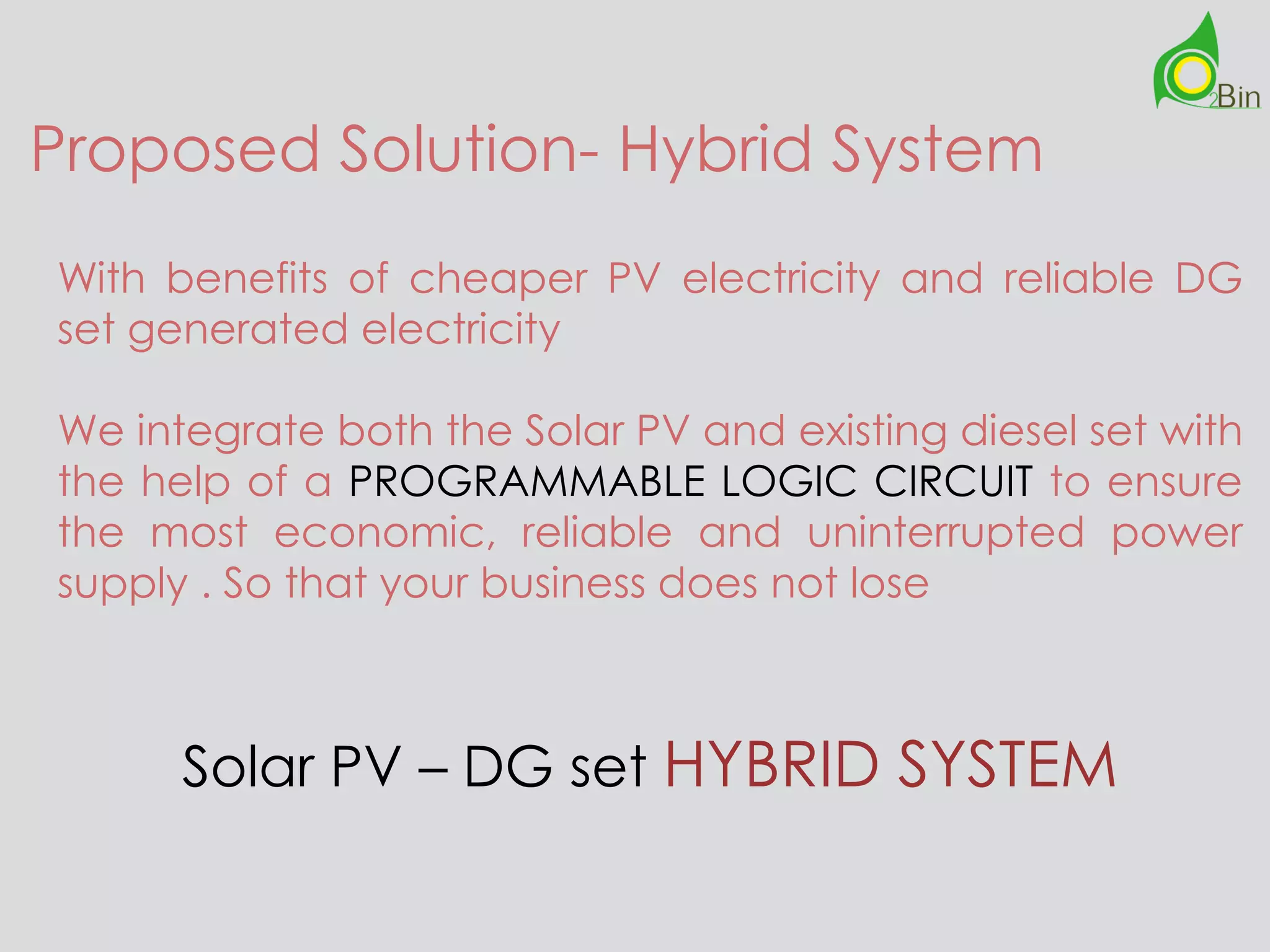 Solar PV-D.G. Hybrid Plant | PDF