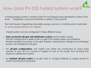 Solar PV-D.G. Hybrid Plant | PDF