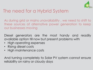 Solar PV-D.G. Hybrid Plant | PDF
