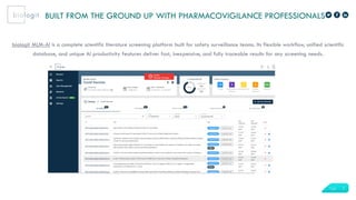 Medical Literature Monitoring for Pharmacovigilance with AI: Case Studies | PDF