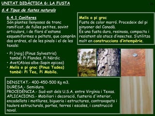 Pv1tecno u06 materials - la fusta (2010-11)web | PPTX