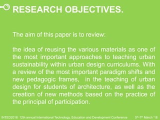 Integration of reusing materials as a tool in Sustainable design ...