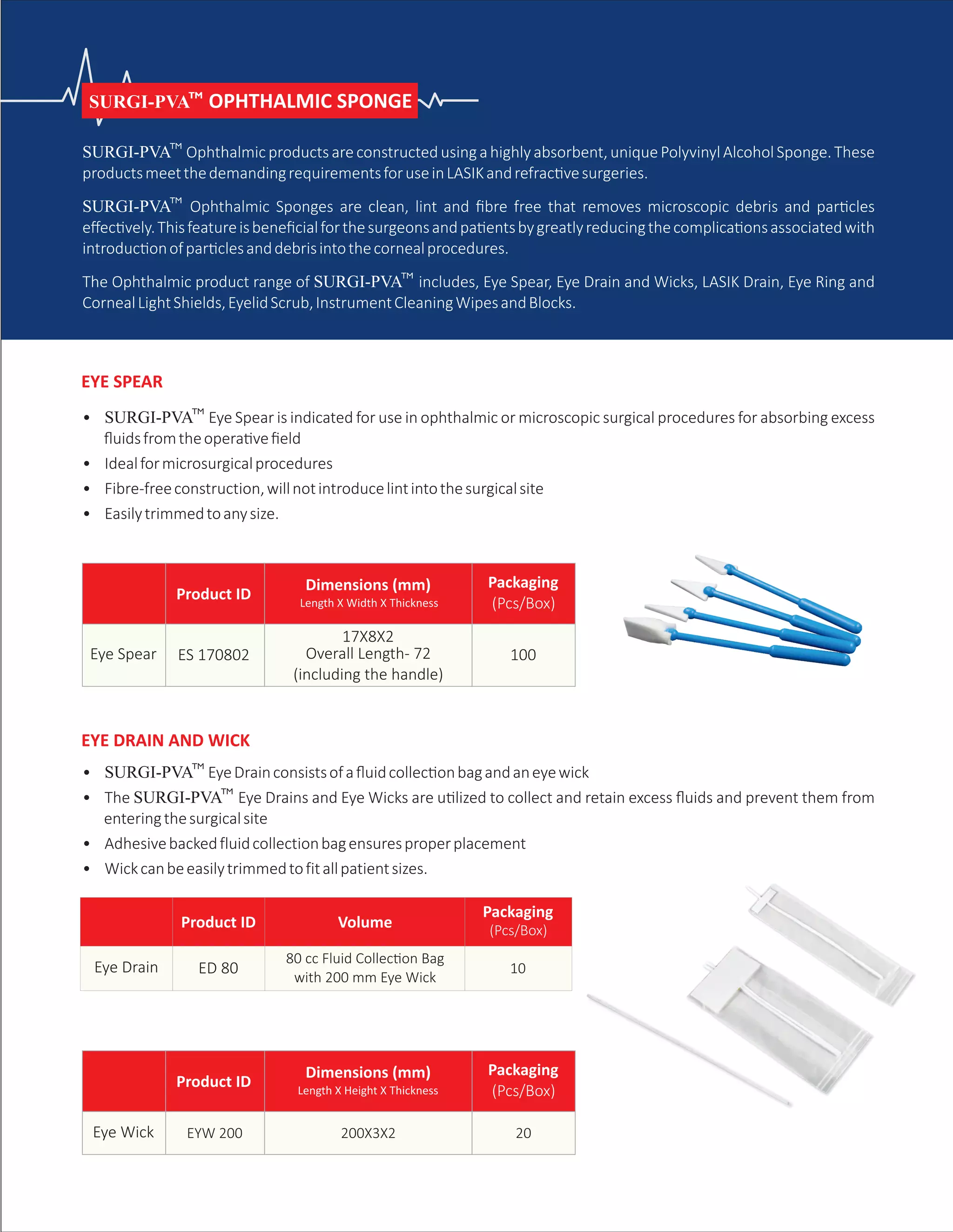 SURGI-PVA™ Polyvinyl Alcohol Medical Sponge Dressing | PDF