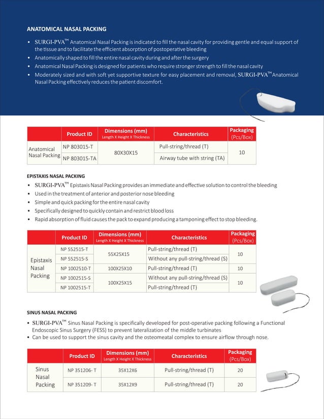 SURGI-PVA™ Polyvinyl Alcohol Medical Sponge Dressing | PDF