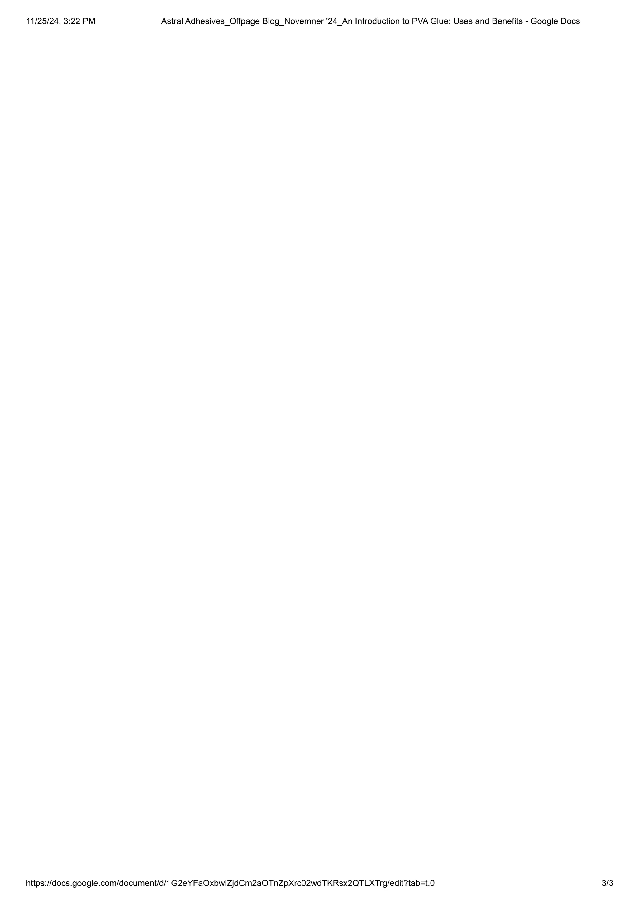 An Introduction to PVA Glue: Uses and Benefits | PDF