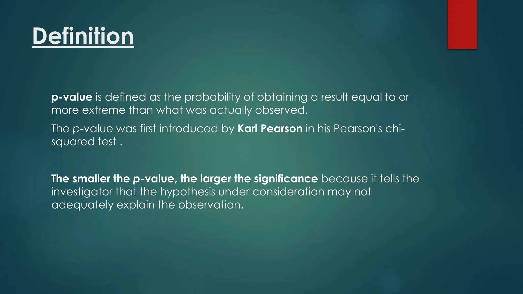 importance of P value and its uses in the realtime Significance | PPT