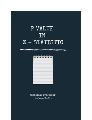 P value in z statistic | PDF