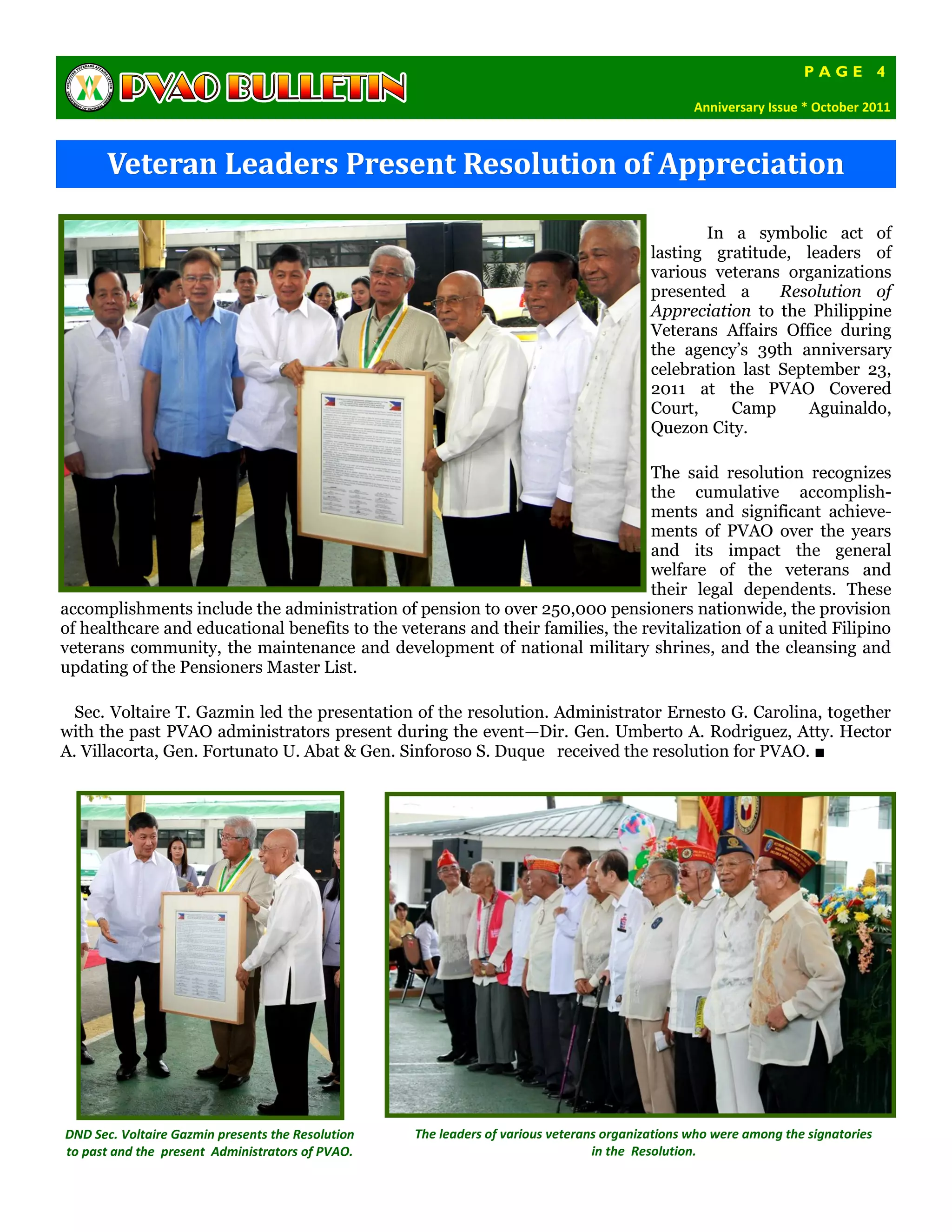 Pvao bulletin anniversary issue | PDF