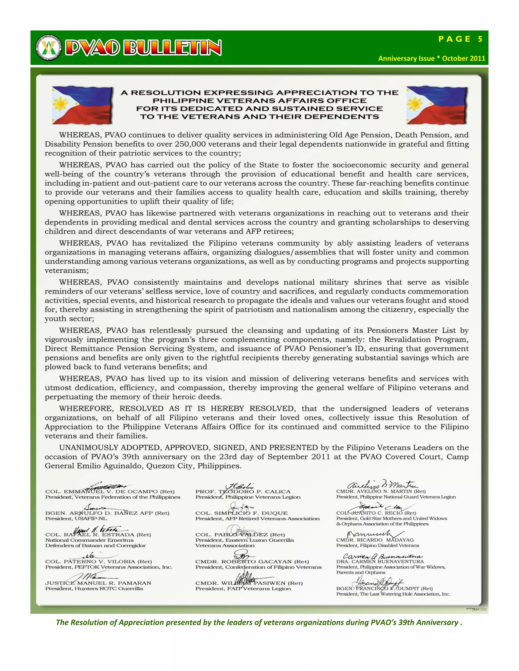 Pvao bulletin anniversary issue | PDF