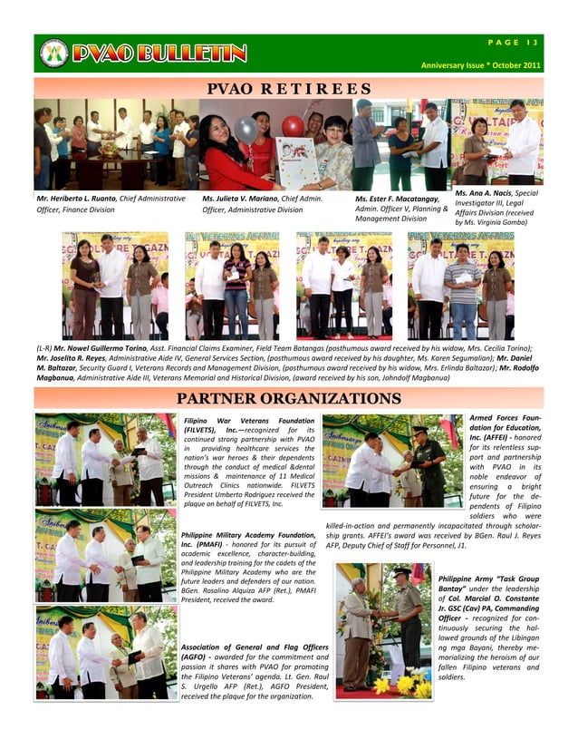 Pvao bulletin anniversary issue | PDF