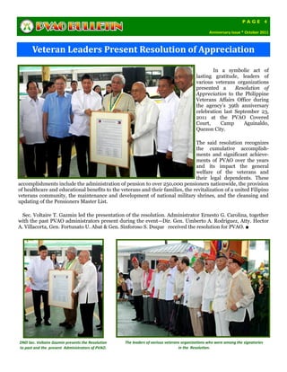 Pvao bulletin anniversary issue | PDF
