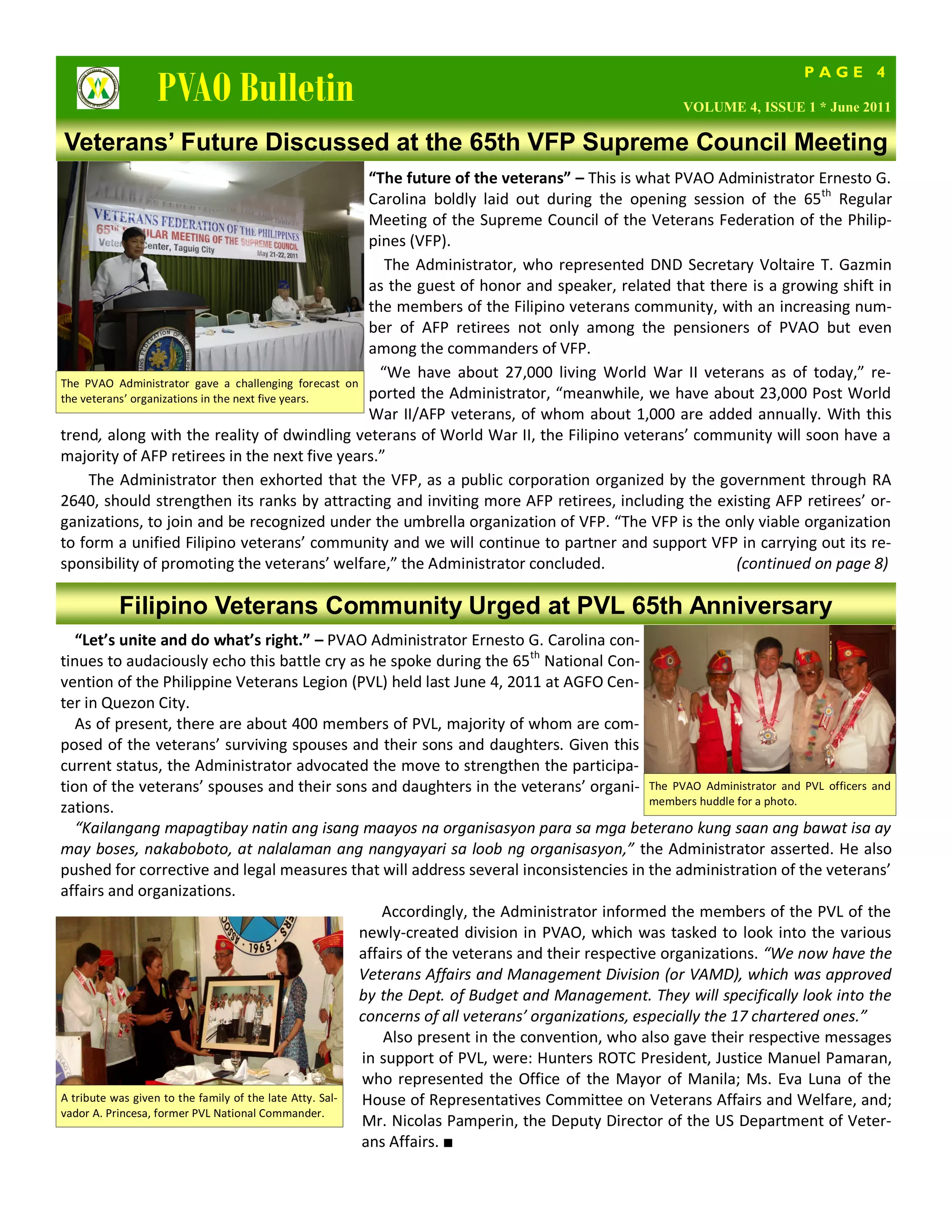 Pvao bulletin june 2011 issue | PDF