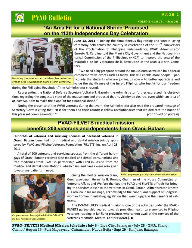 Pvao bulletin june 2011 issue | PDF