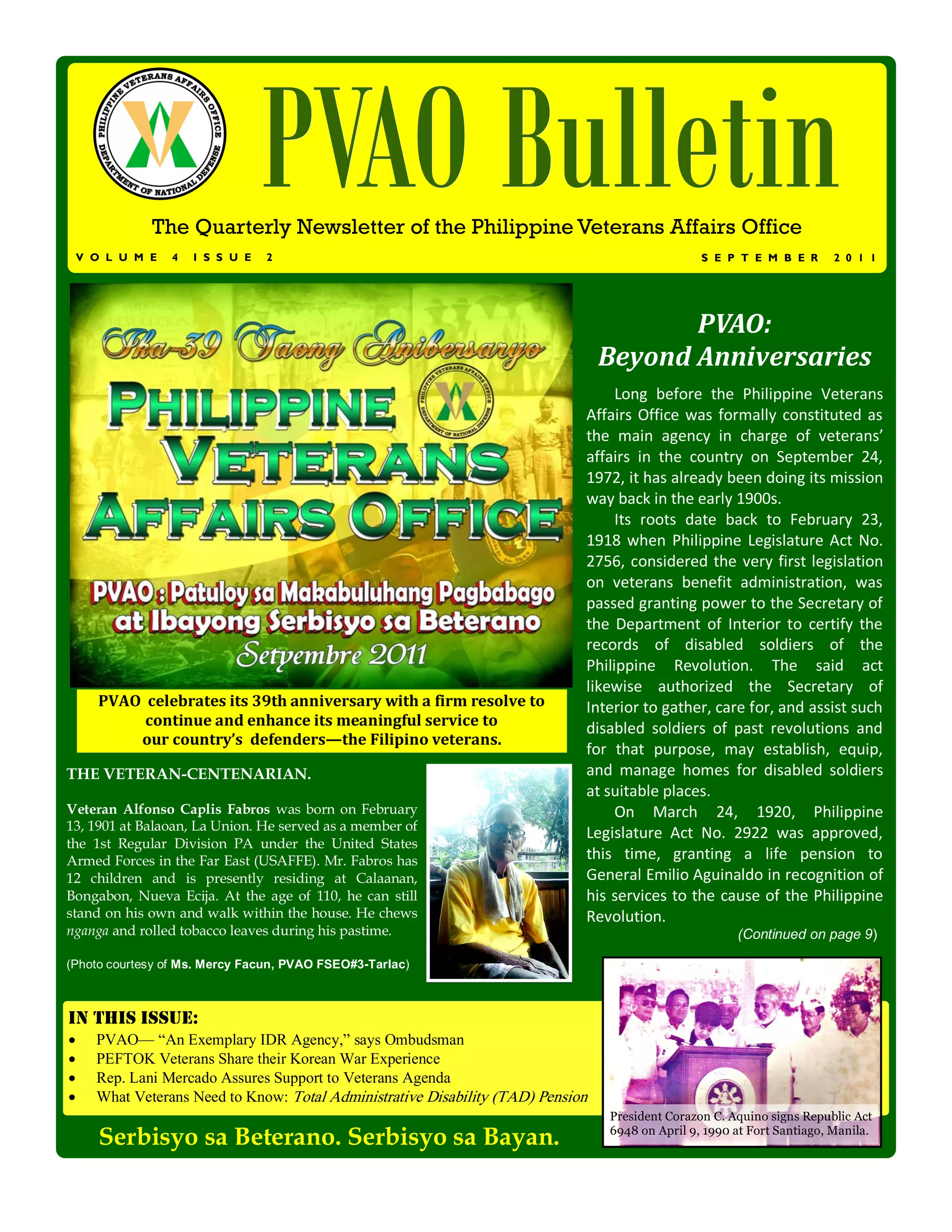 Pvao bulletin september 2011 issue | PDF