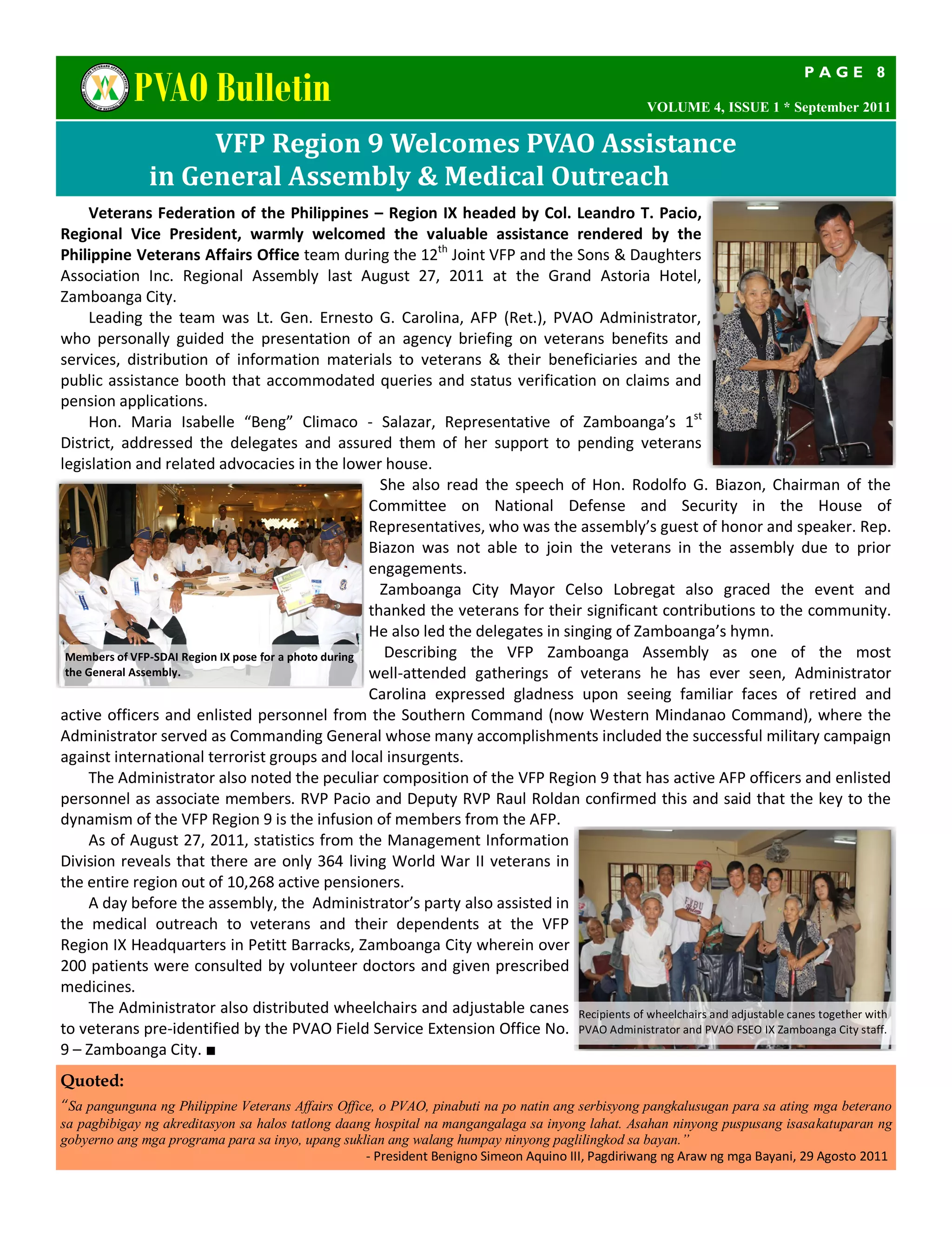 Pvao bulletin september 2011 issue | PDF