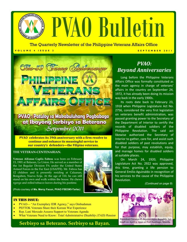 Pvao bulletin september 2011 issue | PDF
