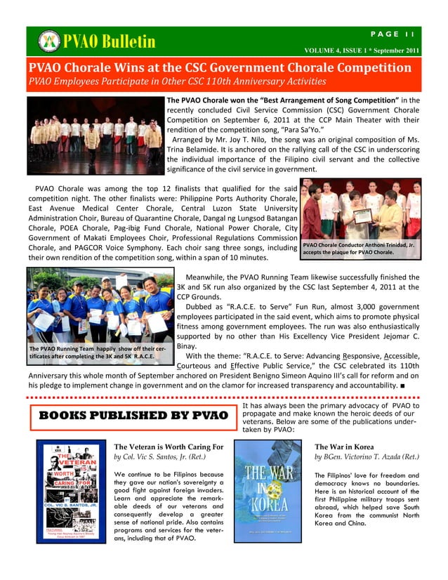Pvao bulletin september 2011 issue | PDF