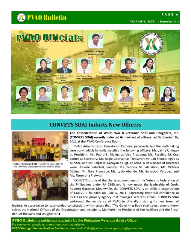 Pvao bulletin september 2011 issue | PDF