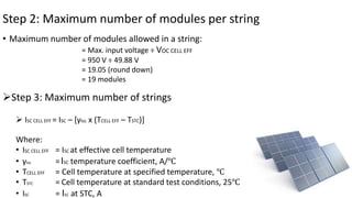 Pv array and inverter matching | PPTX
