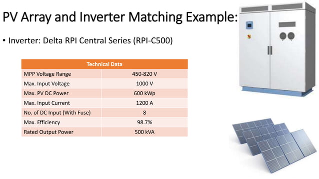 Pv array and inverter matching | PPTX | Physics | Science