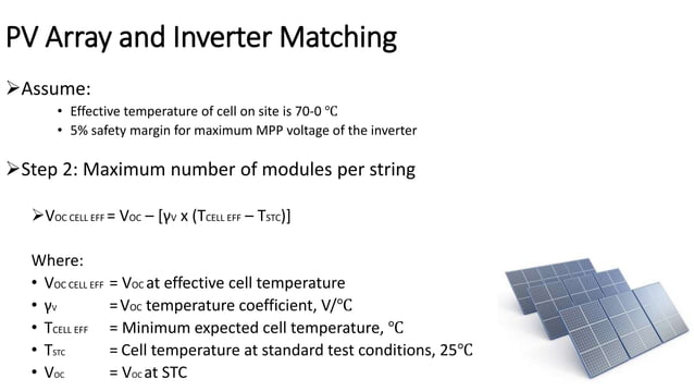 Pv array and inverter matching | PPTX | Physics | Science