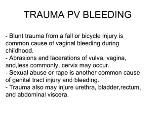 Pv Bleeding A+E | PPT