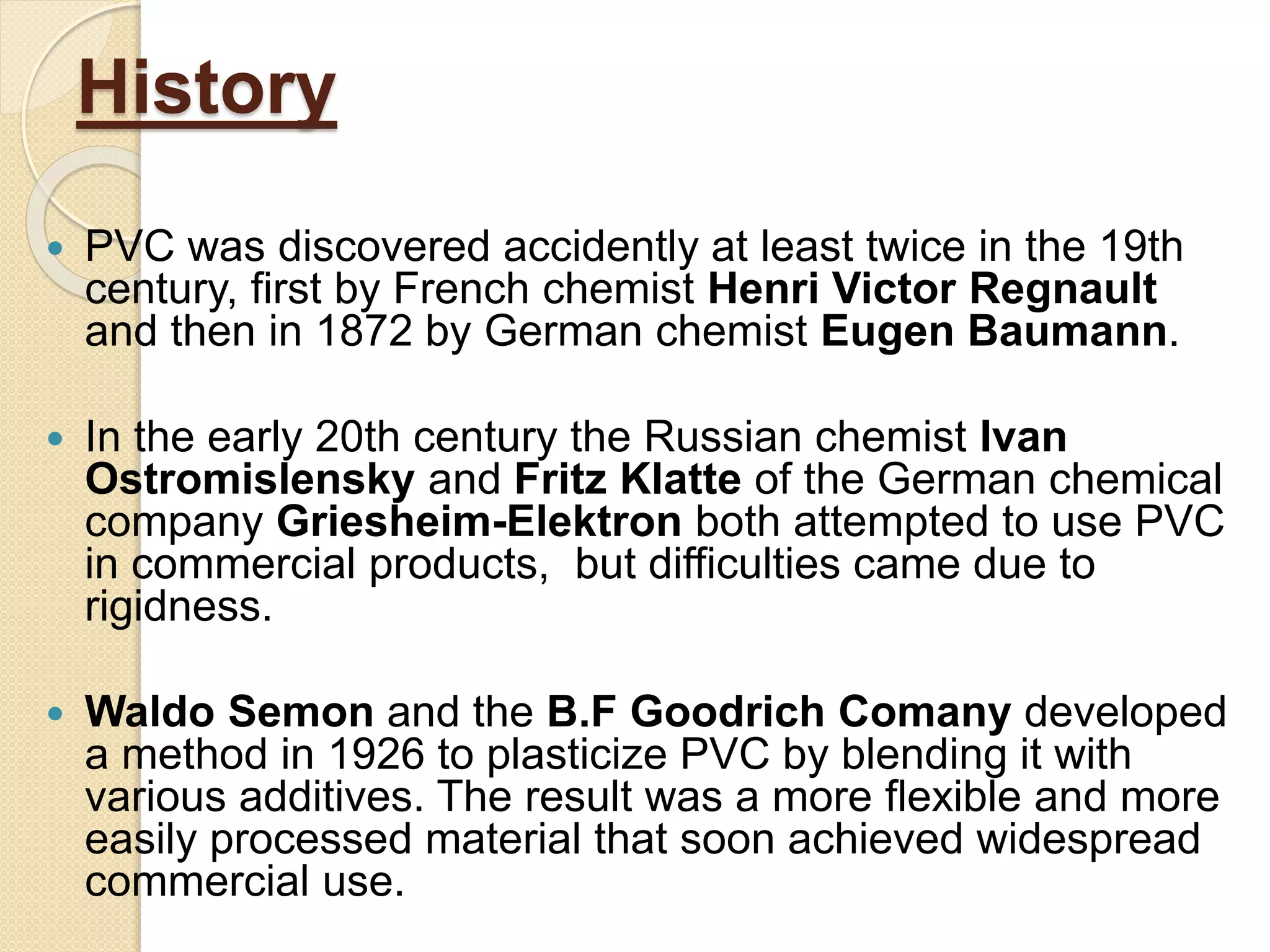 Polyvinylchloride(PVC). | PPTX