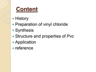 Polyvinylchloride(PVC). | PPTX