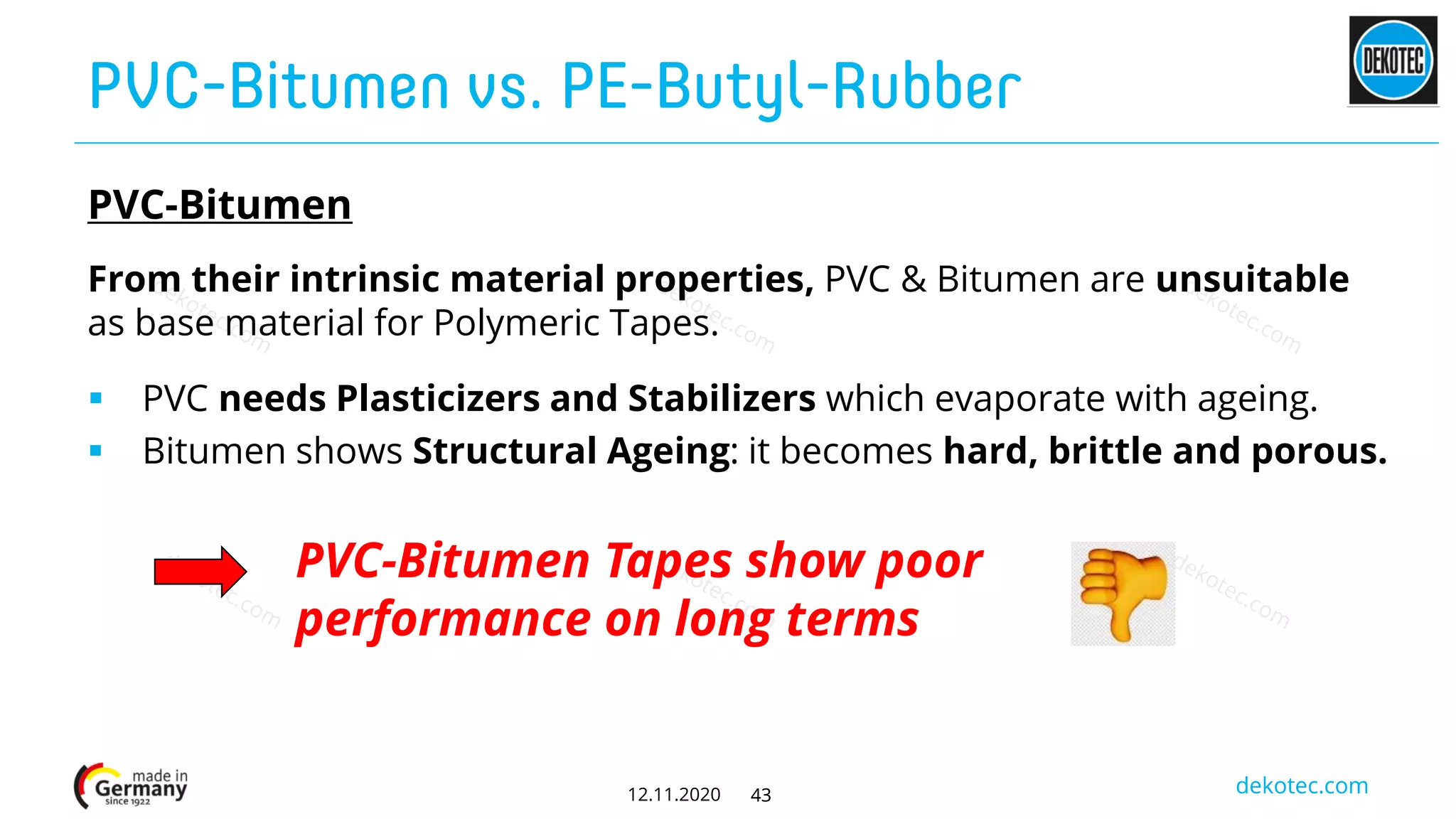 Polymeric tapes: What are the differences of PVC – Bitumen and PE ...