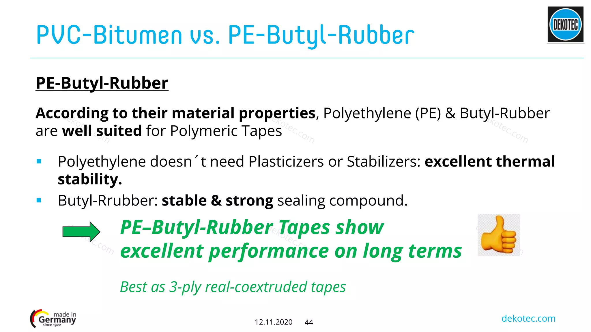 Polymeric tapes: What are the differences of PVC – Bitumen and PE ...