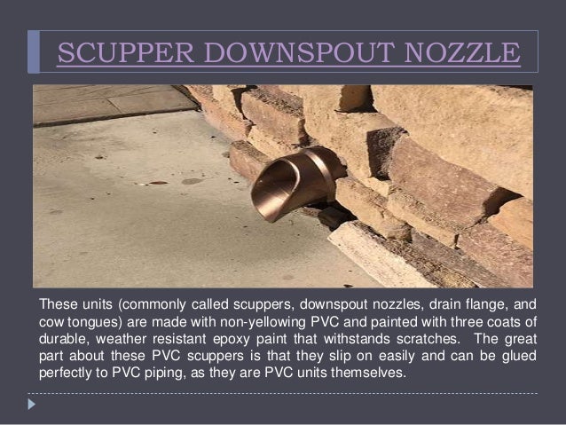 Pvc downspout nozzle