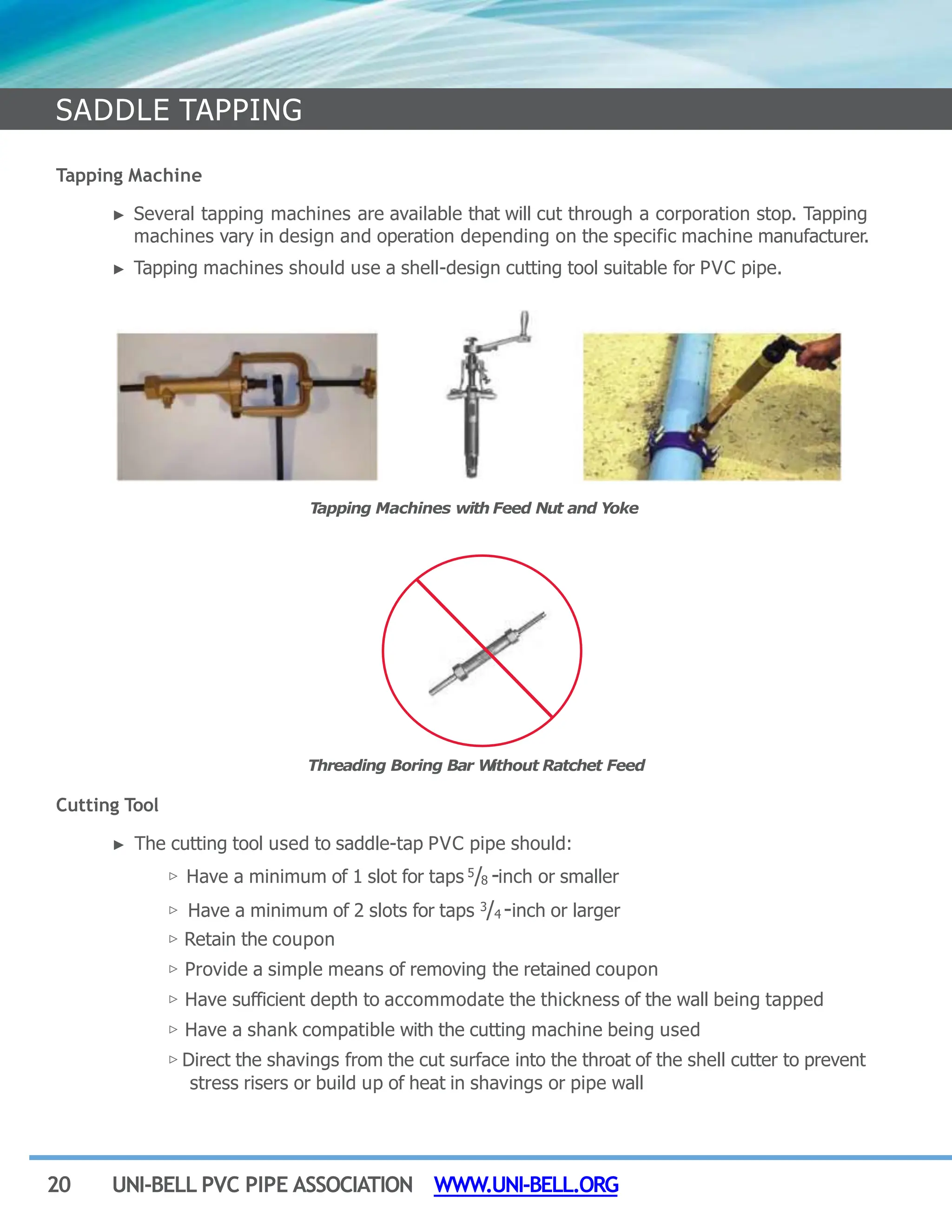 PVC Pressure Pipe Tapping Guide Uni Bell | PPTX