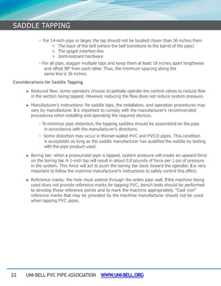 PVC Pressure Pipe Tapping Guide Uni Bell | PPTX