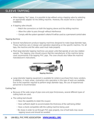 PVC Pressure Pipe Tapping Guide Uni Bell | PPTX