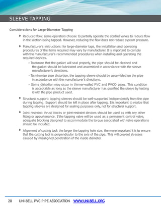 PVC Pressure Pipe Tapping Guide Uni Bell | PPTX