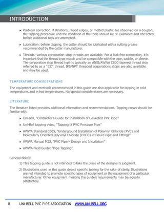 PVC Pressure Pipe Tapping Guide Uni Bell | PPTX
