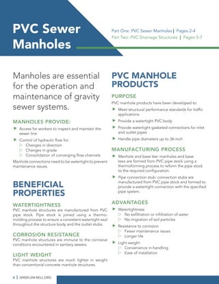 Manholes are essential for the operation and maintenance of gravity ...
