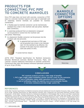 Manholes are essential for the operation and maintenance of gravity ...