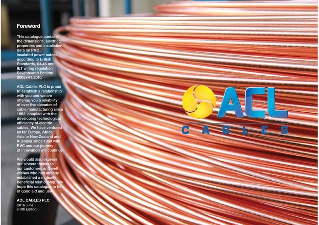 PVC Catalogue pdf of ACL Cables . Industriapower | PDF | Physics | Science