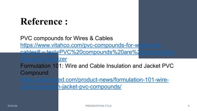 PVC Compounds for wire and Cabels .pptx