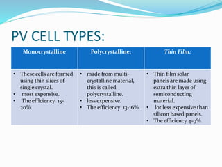 Introduction to Pv cell | PPT