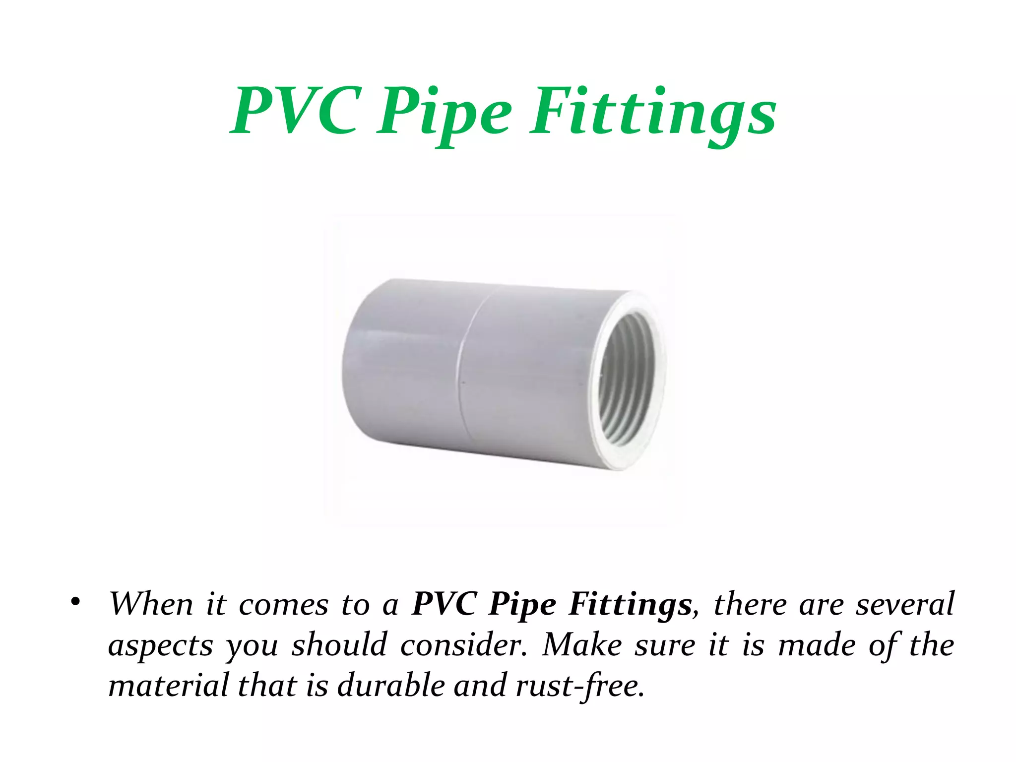 Pvc fittings | PPT