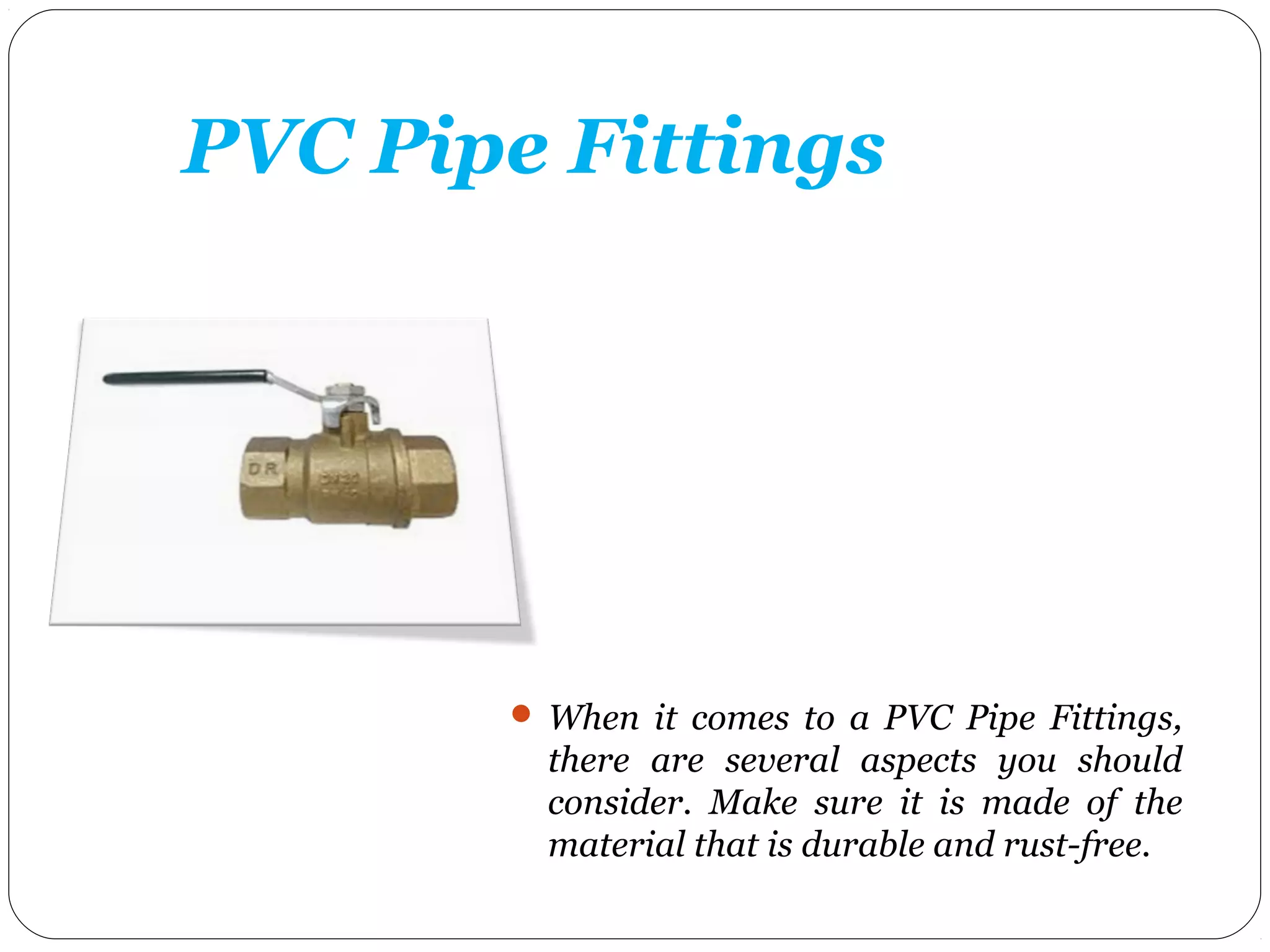Pvc fittings (3) | PPT
