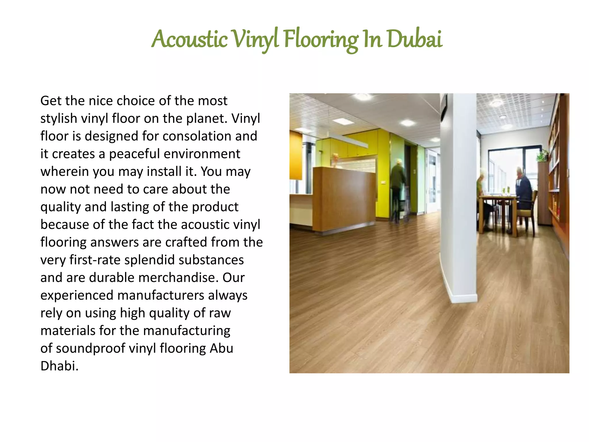 ACOUSTIC VINYL FLOORING | PPTX