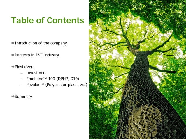 Perstorp - Plasticizers for today and for the future | PPT