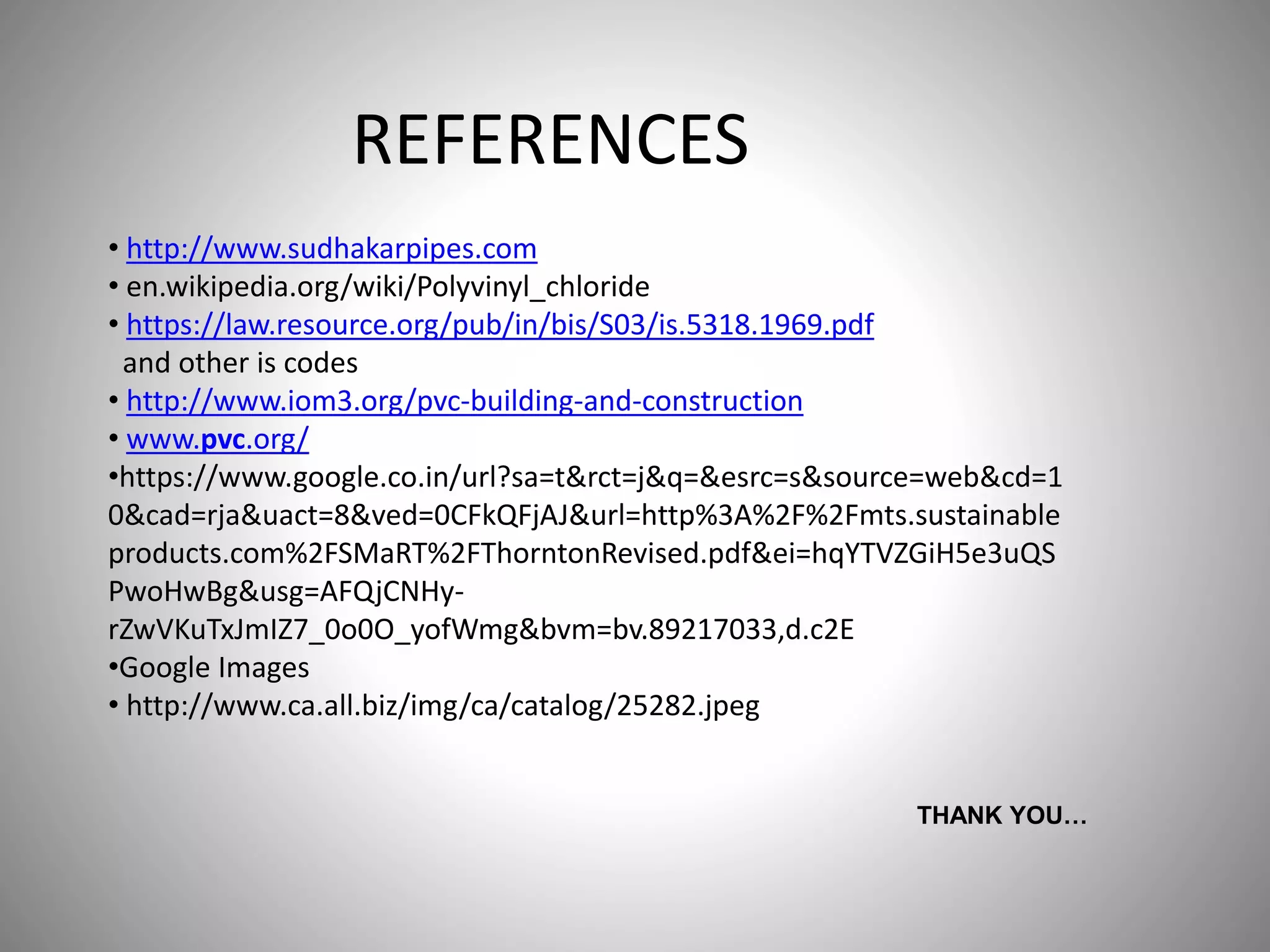 Pvc material for construction | PPTX